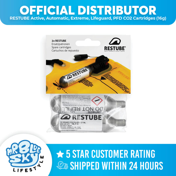 RESTUBE Active, Automatic, Extreme, Lifeguard, PFD CO2 Cartridges (16g ...